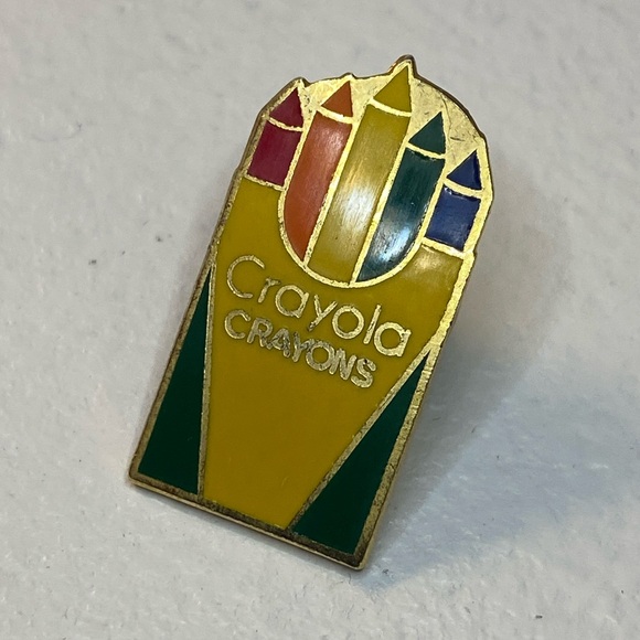 Crayola | Accessories | Vintage Crayola Crayons Box Lapel Pin | Poshmark